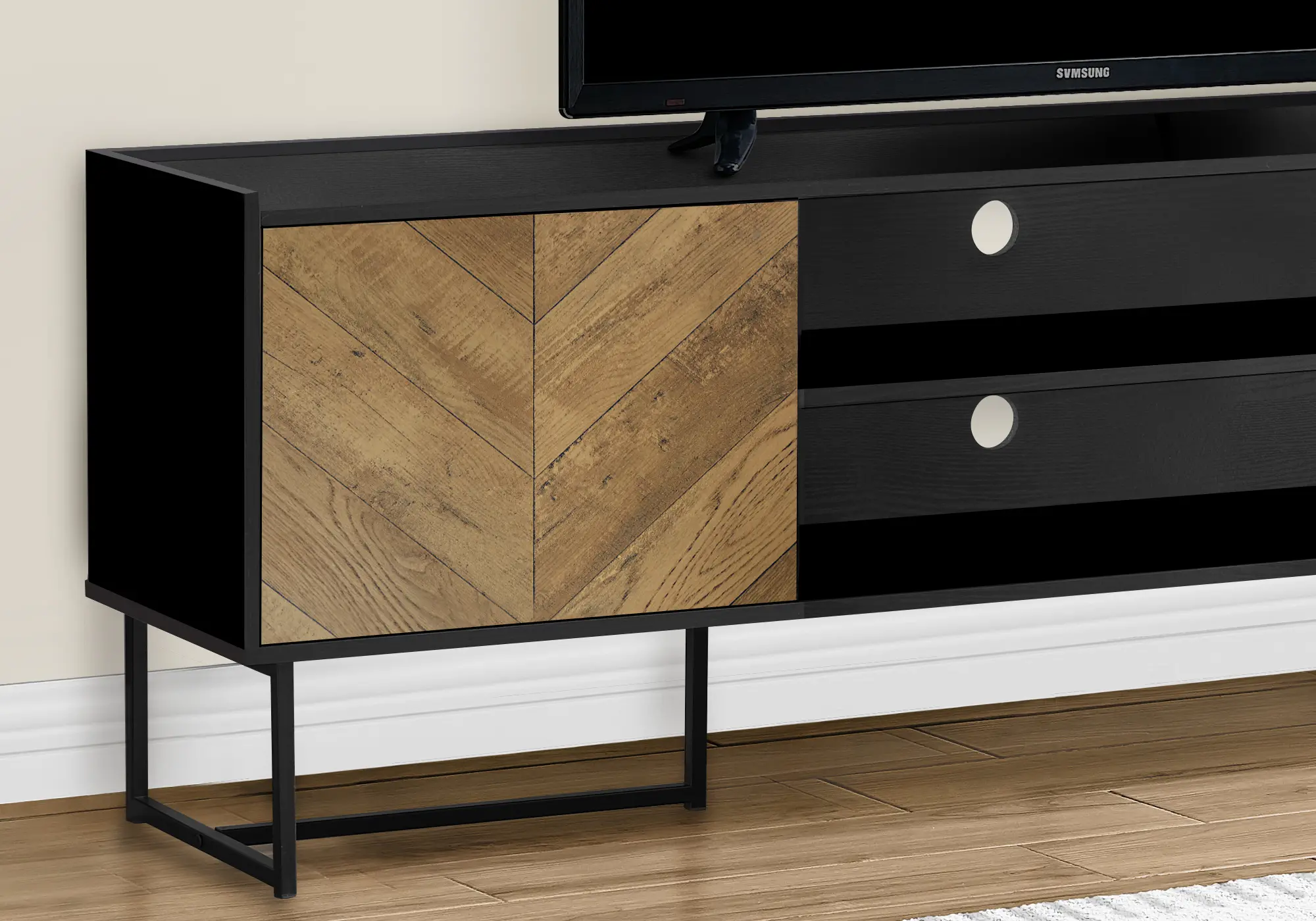 Heather Light Brown and Black 72" TV Stand | RC Willey