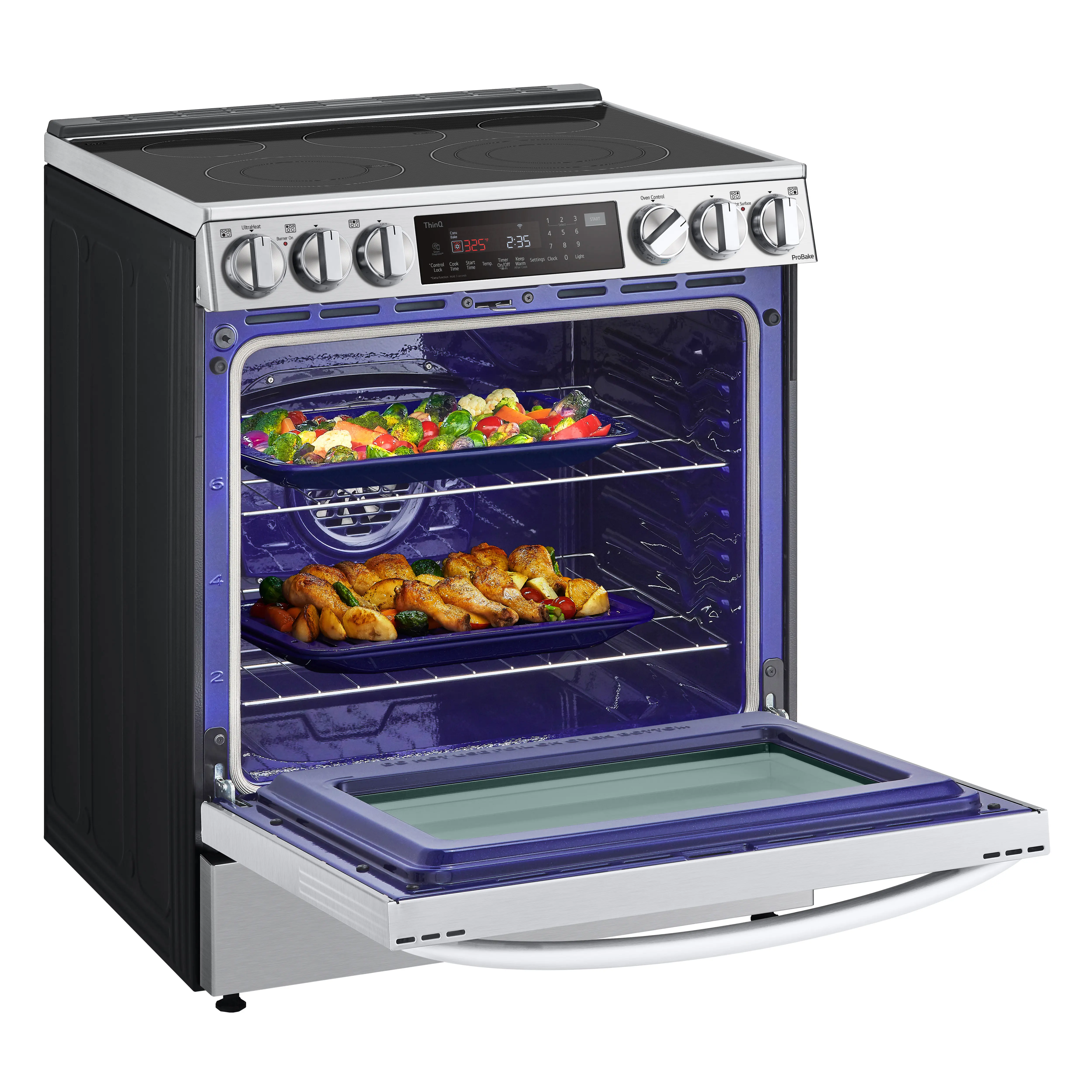 LG Electric Slide-In InstaView Range with Air Fry and ProBake ...