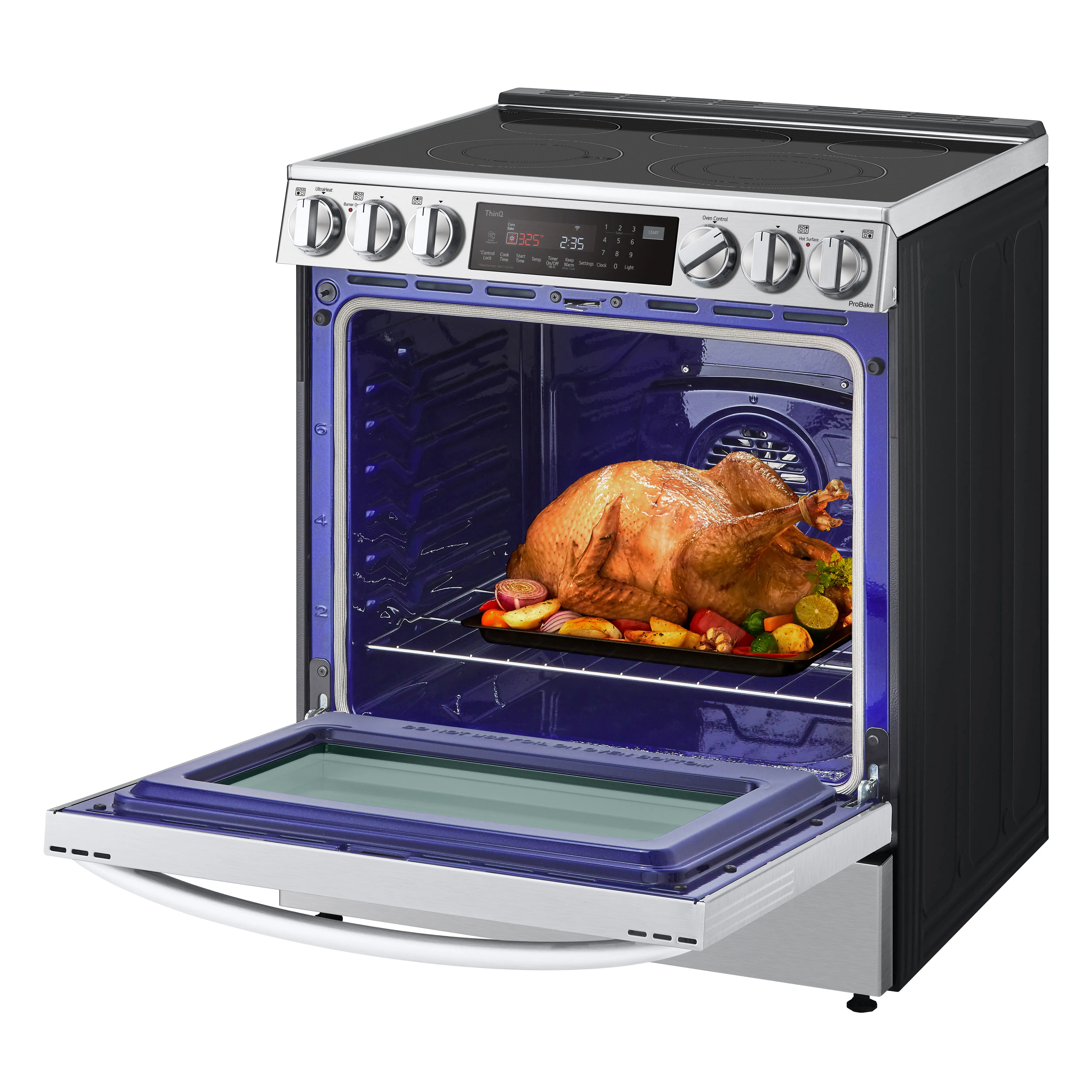 LG Electric Slide-In InstaView Range with Air Fry and ProBake ...