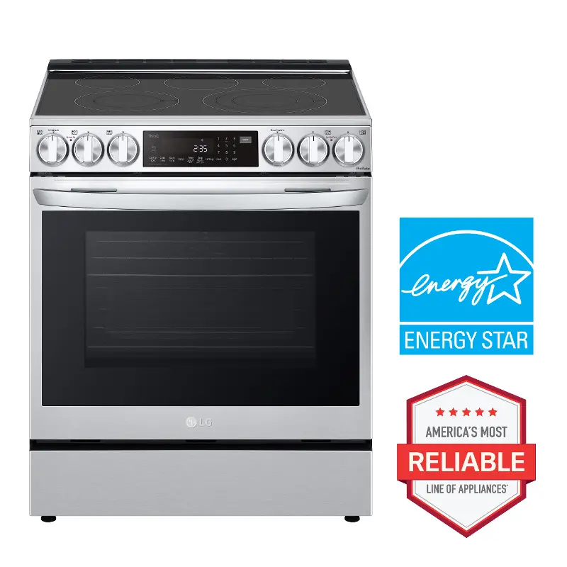 LG Electric Slide-In InstaView Range with Air Fry and ProBake ...