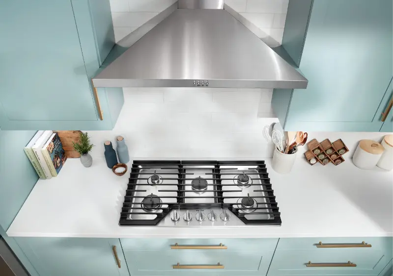 Whirlpool 36" Gas Cooktop with EZ-2-Lift Hinged Cast-Iron Grates ...