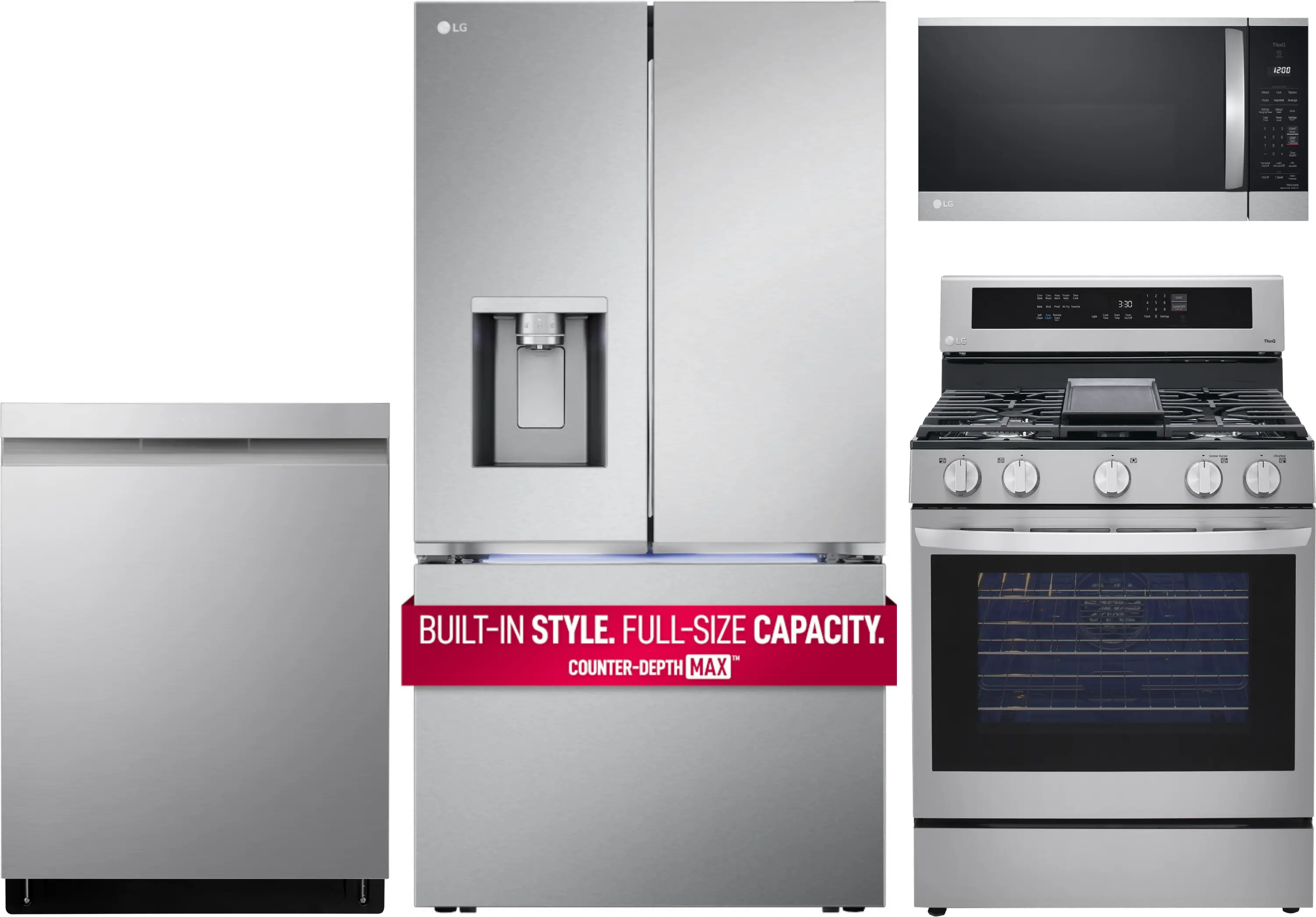 LG 4 Piece Gas Appliance Package - Stainless Steel | RC Willey
