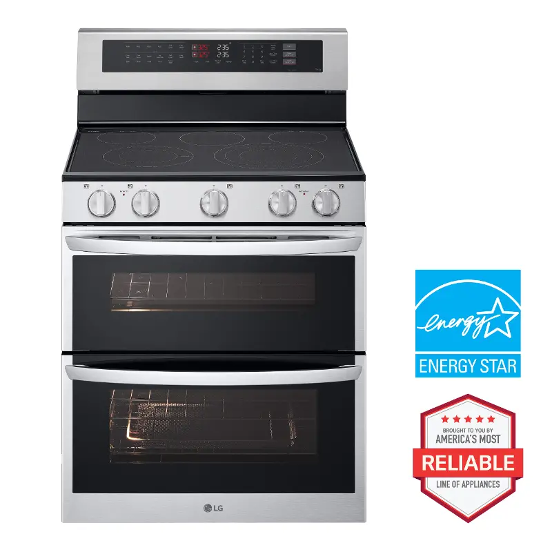 LG 7.3 Cu Ft Double Oven Electric Range - Stainless Steel | RC Willey