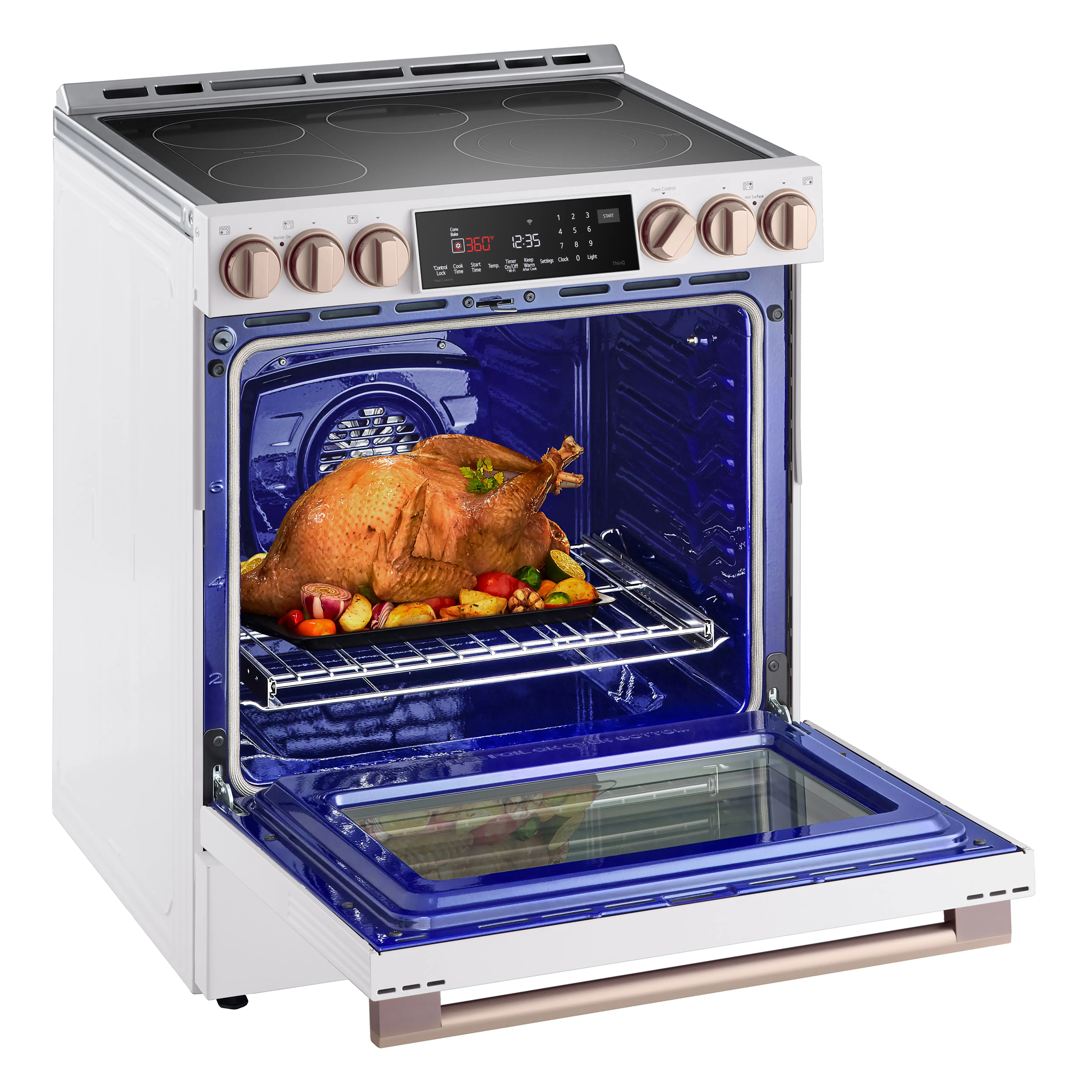 LG Studio 6.3 Cu Ft Smart Electric Range with ProBake Convection ...