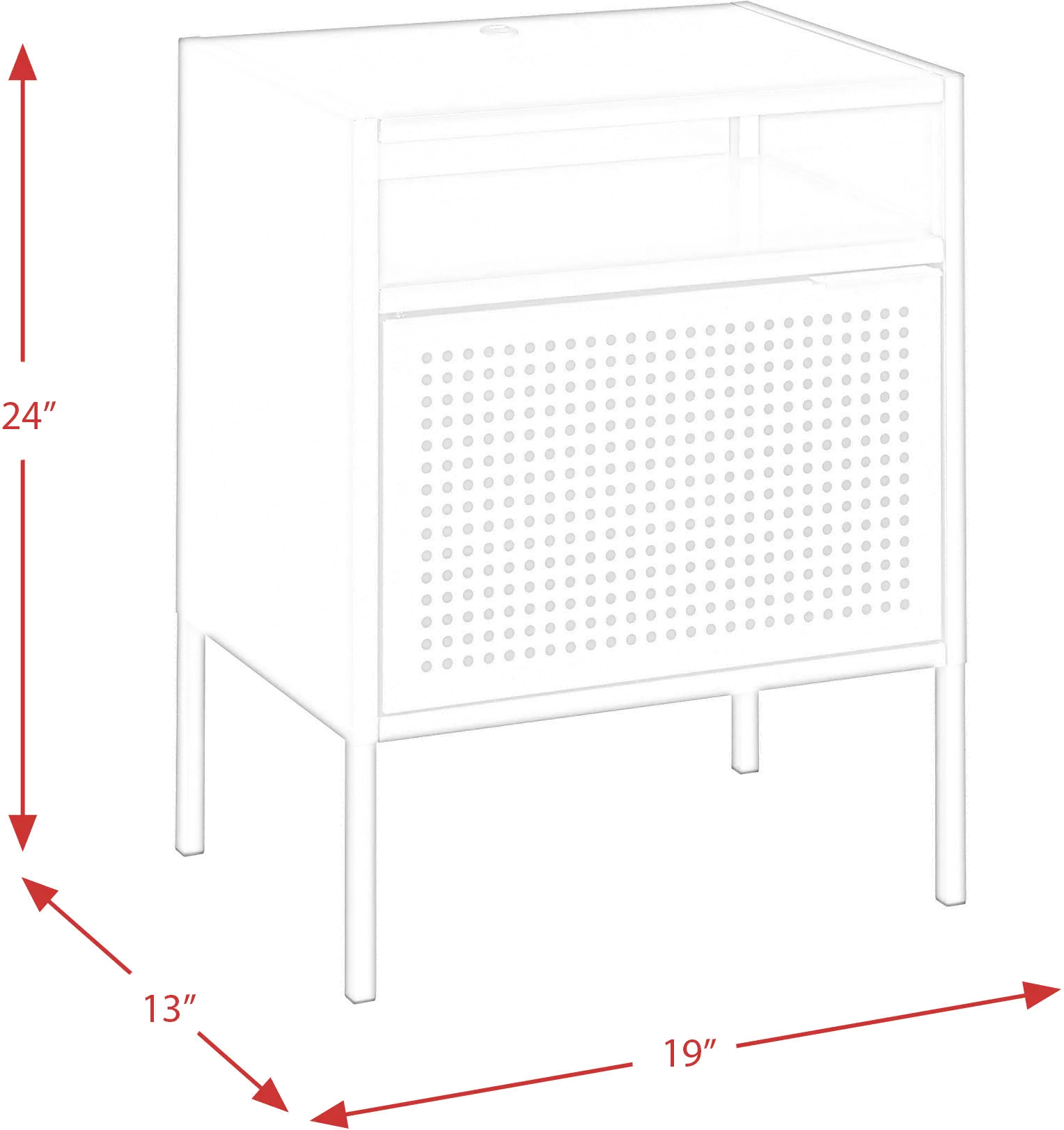Ember Gray Metal Nightstand | RC Willey
