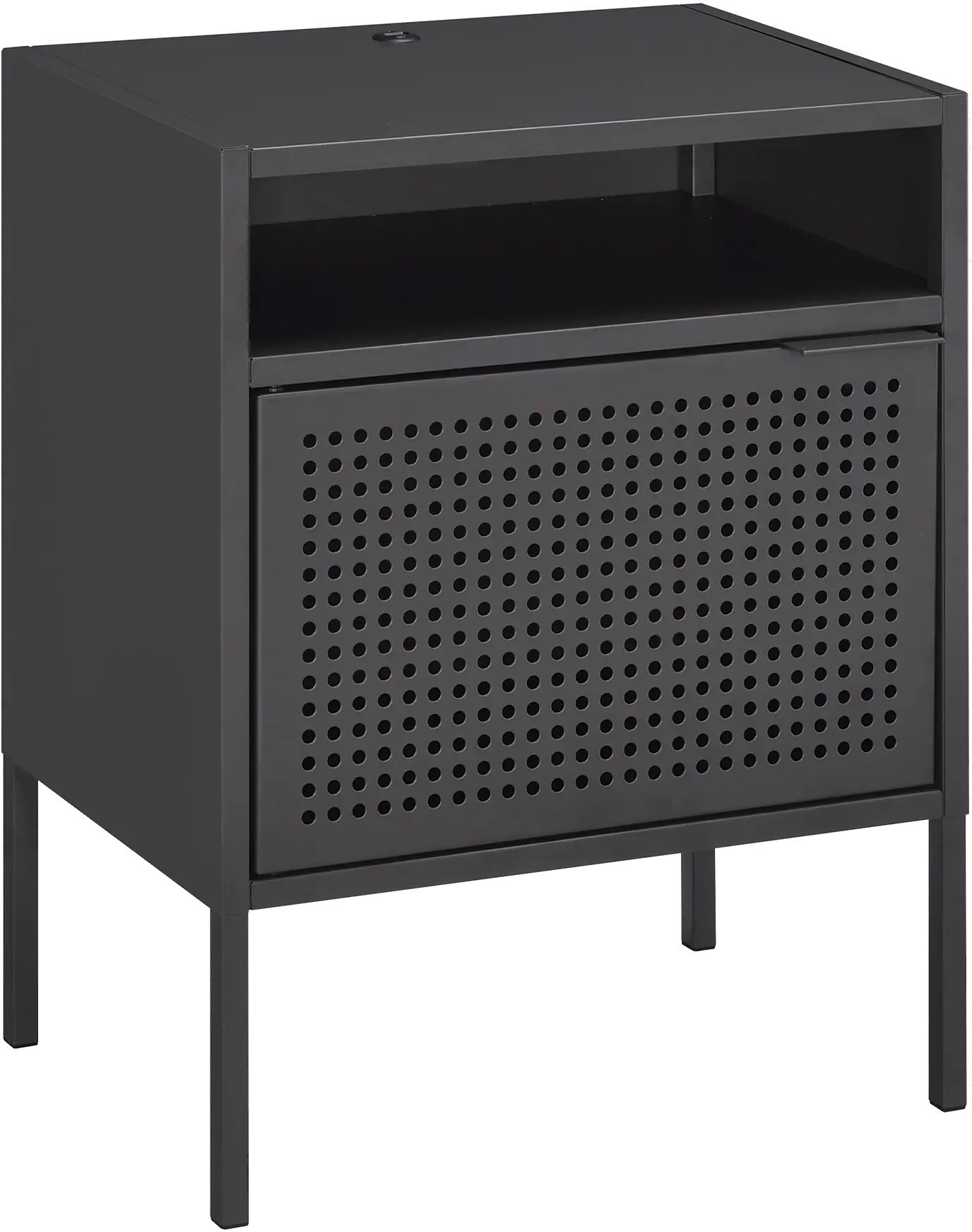 Ember Gray Metal Nightstand | RC Willey