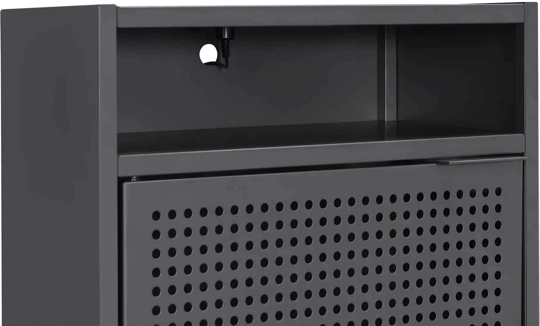 Ember Gray Metal Nightstand | RC Willey