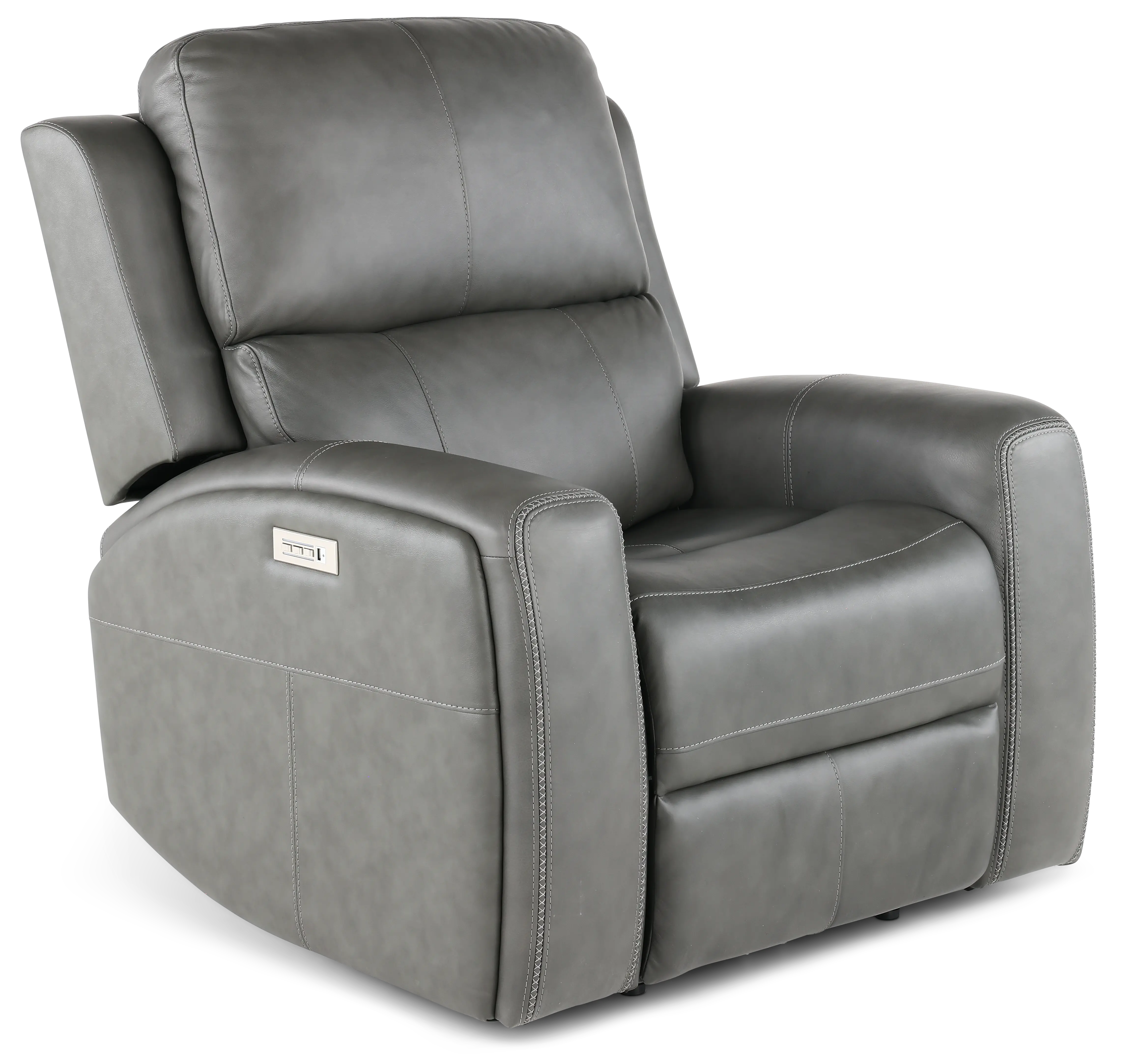 Linden Charcoal Power Recliner with Power Headrest | RC Willey
