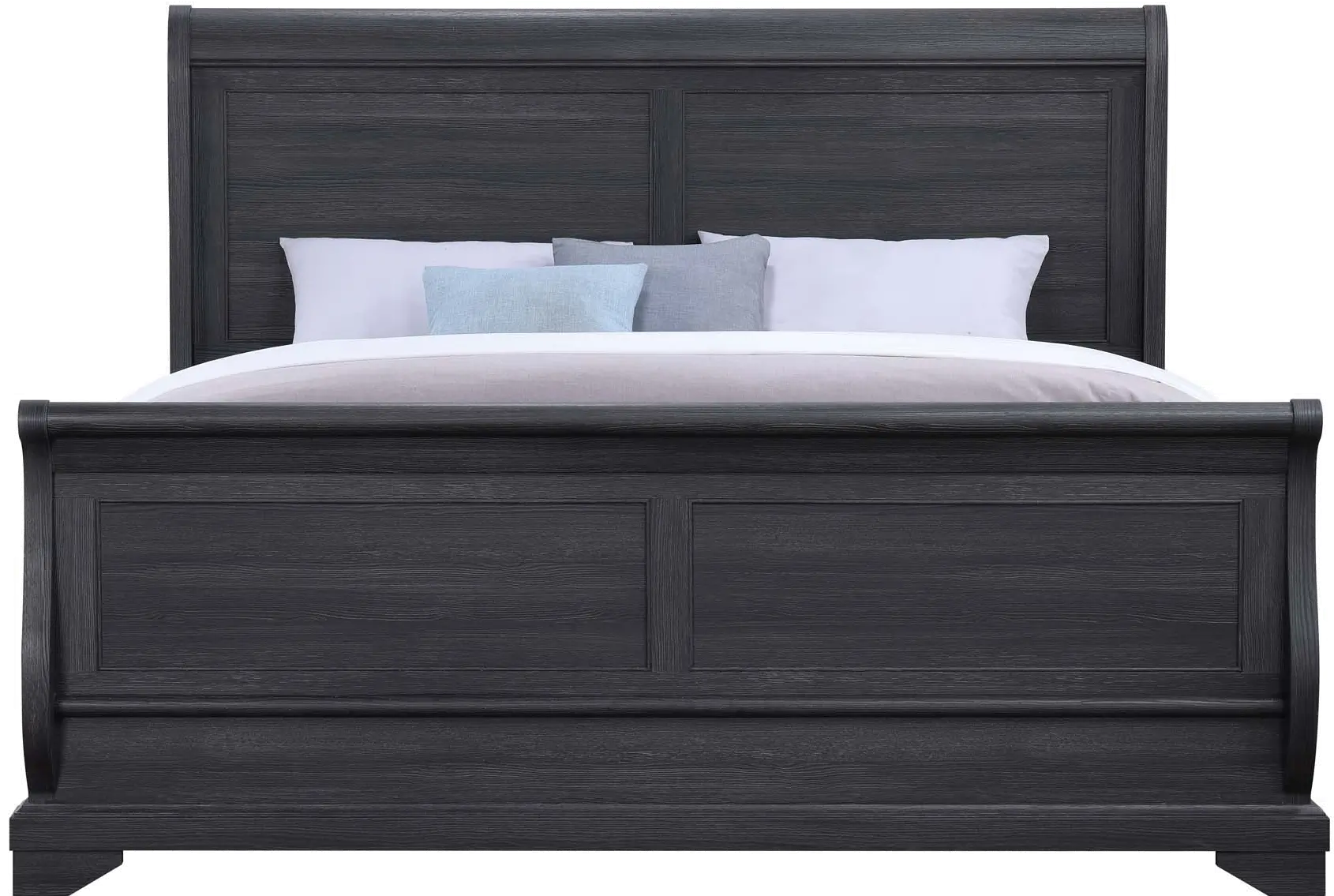 Everton Gray Queen Sleigh Bed | RC Willey