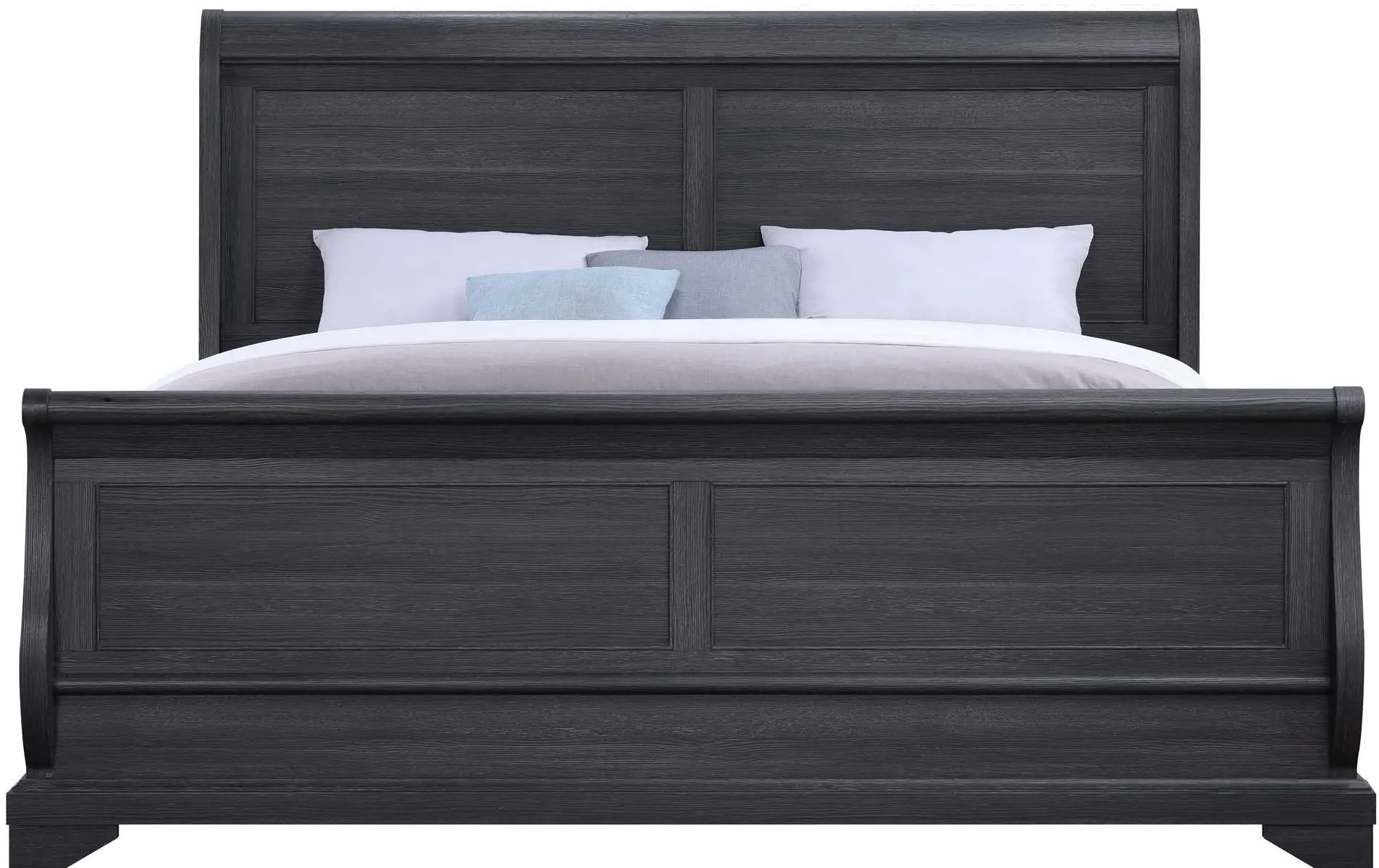 Everton Gray King Sleigh Bed | RC Willey