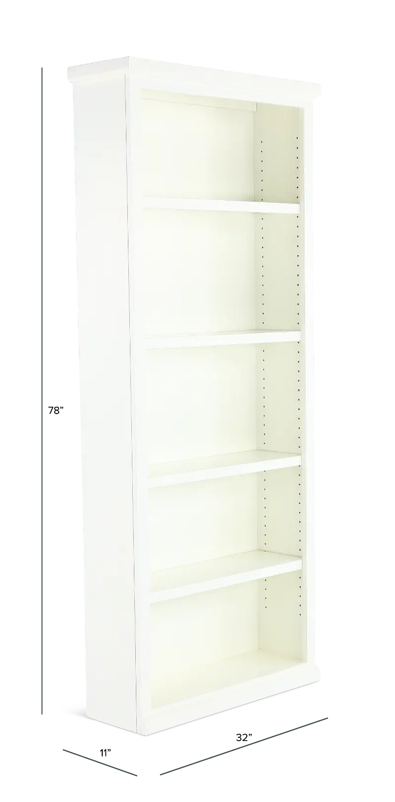 Elliott White Bookcase | RC Willey