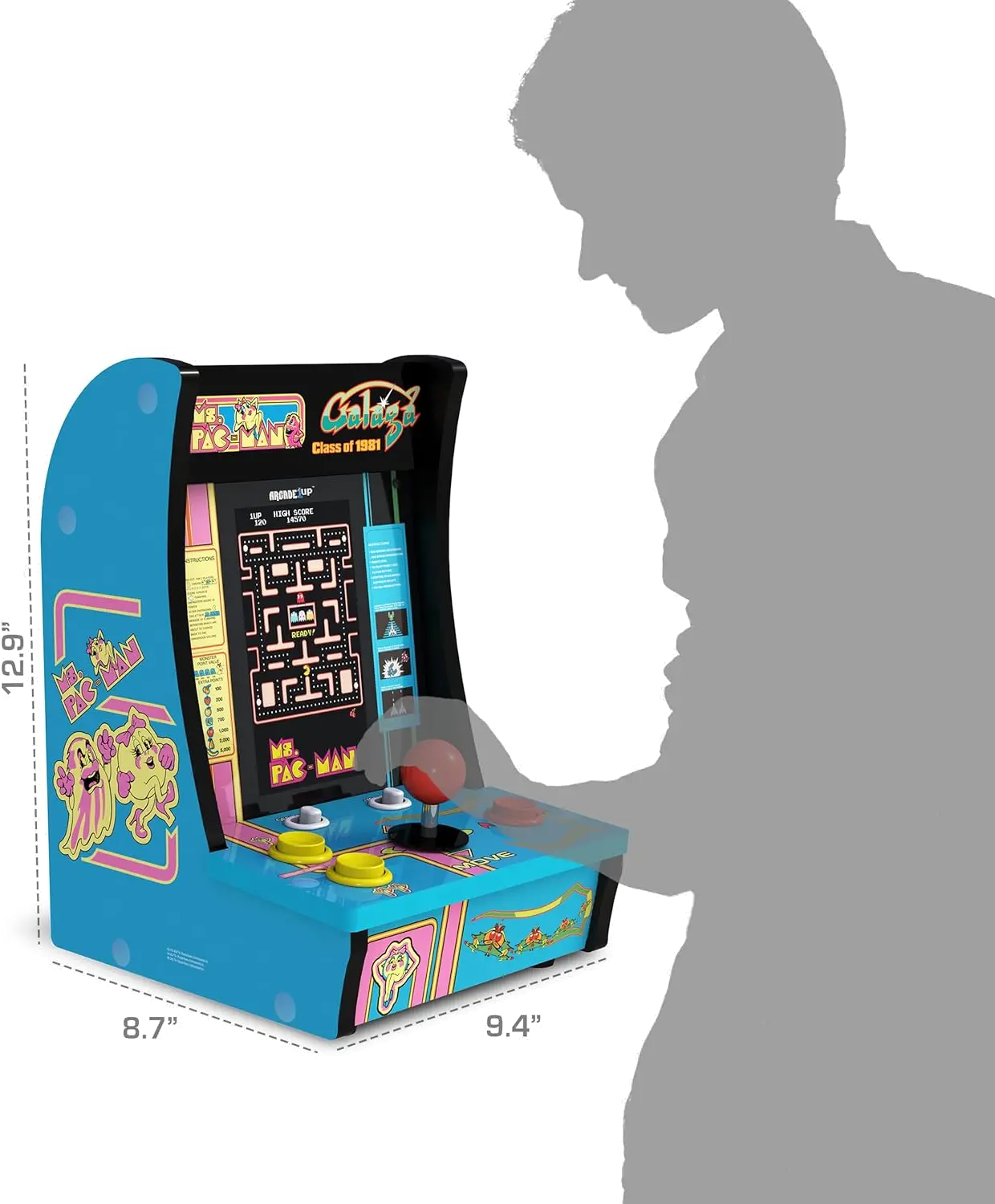 Arcade1Up Class of 81 Ms. PAC-Man/Galaga Countercade | RC Willey