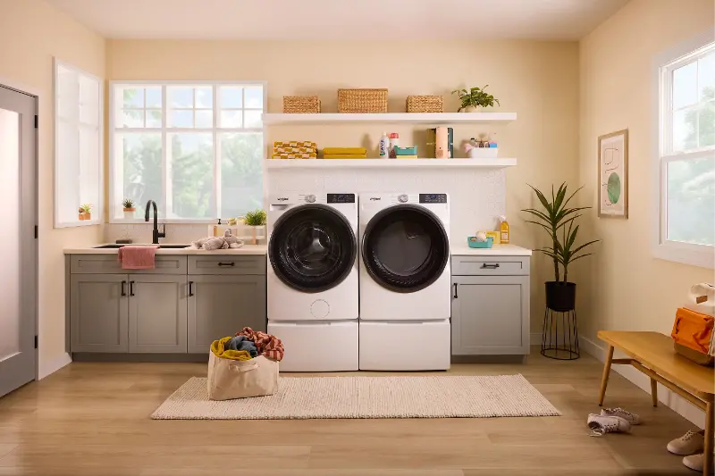 Whirlpool 4.5 Cu Ft Smart Front Load Washer with FreshFlow Vent System ...