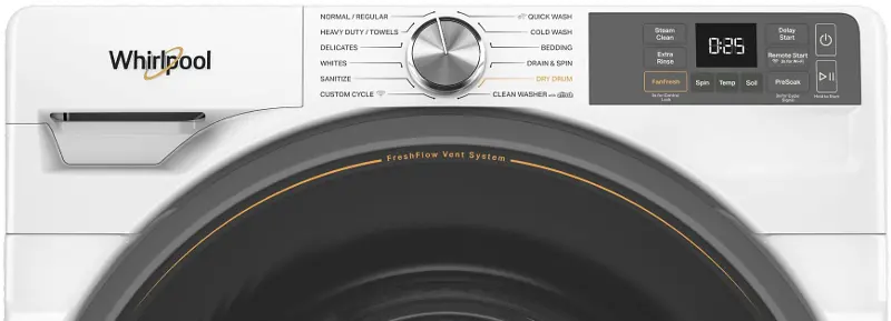 Whirlpool 4.5 Cu Ft Smart Front Load Washer with FreshFlow Vent System ...