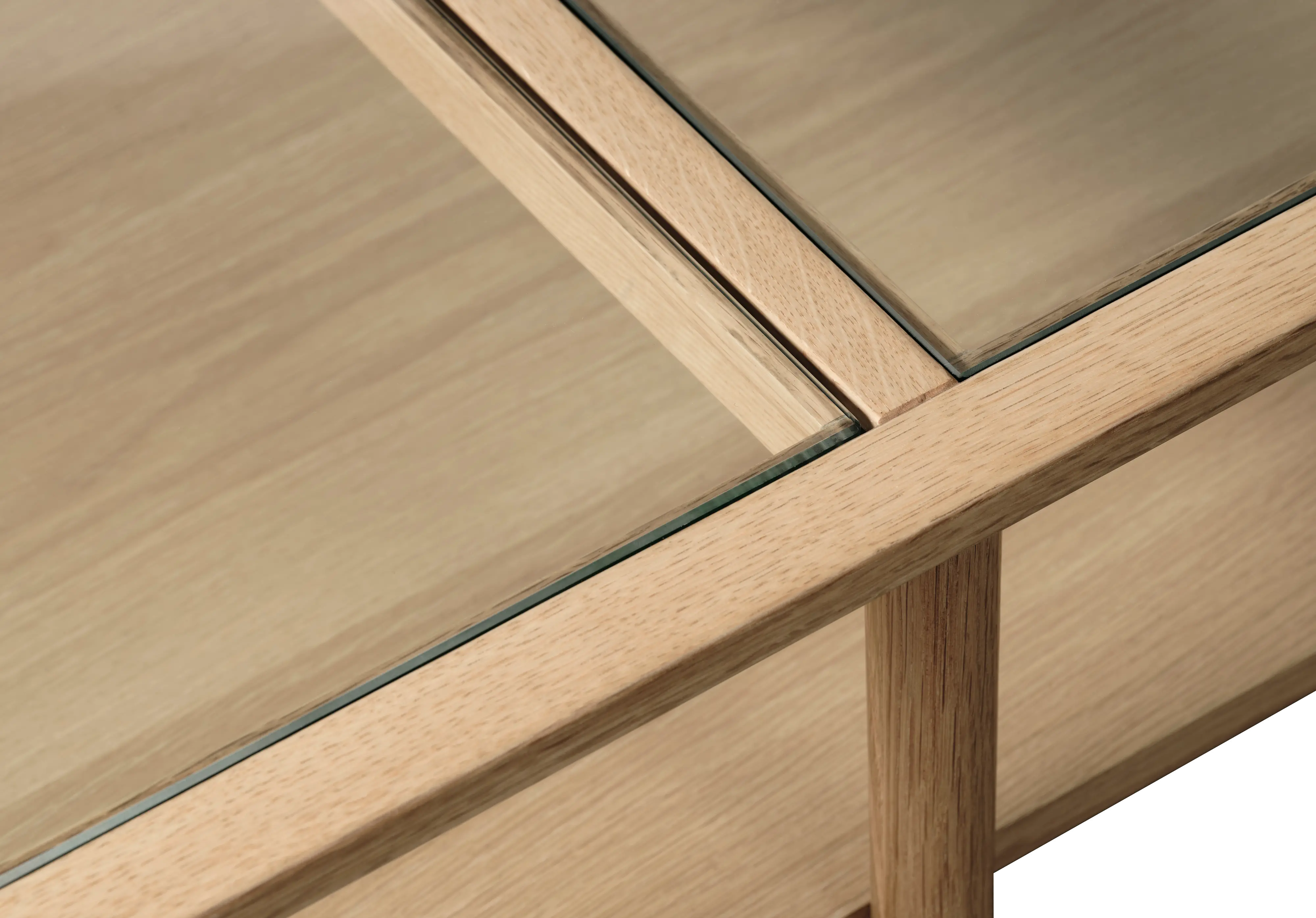 Elsa Natural Oak and Glass Coffee Table | RC Willey