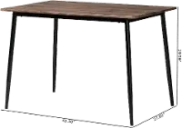 Dalair Industrial Wood and Metal Dining Table | RC Willey