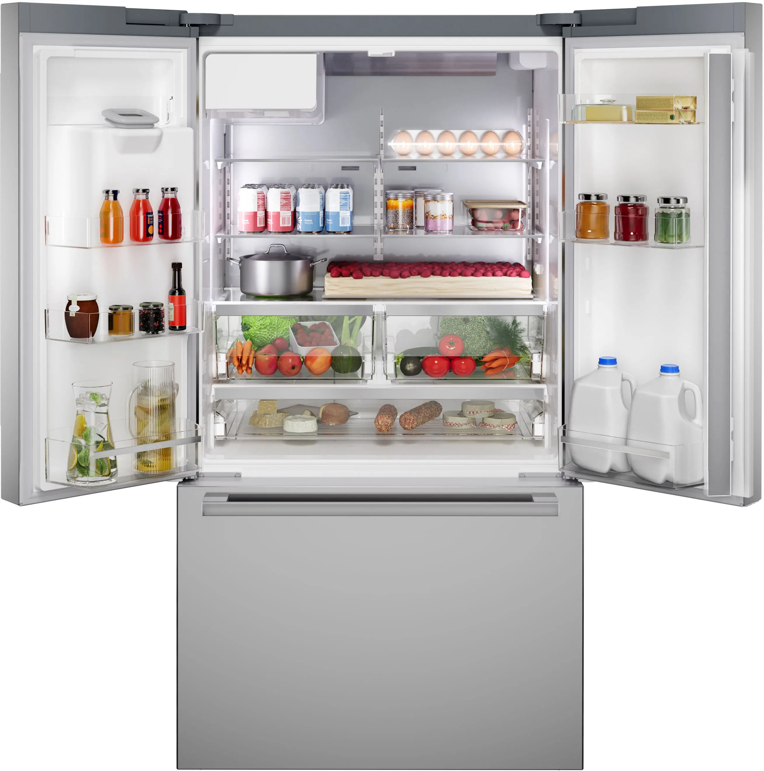 Bosch 500 Series 21.6 Cu Ft French Door Refrigerator - Counter Depth ...