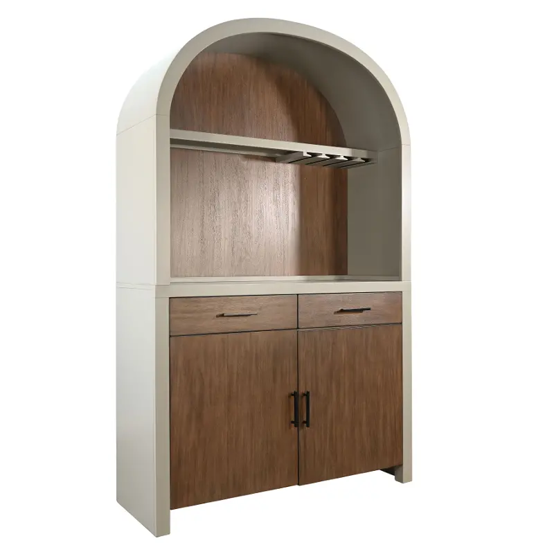 Arch TwoTone Home Bar Cabinet with Hutch | RC Willey