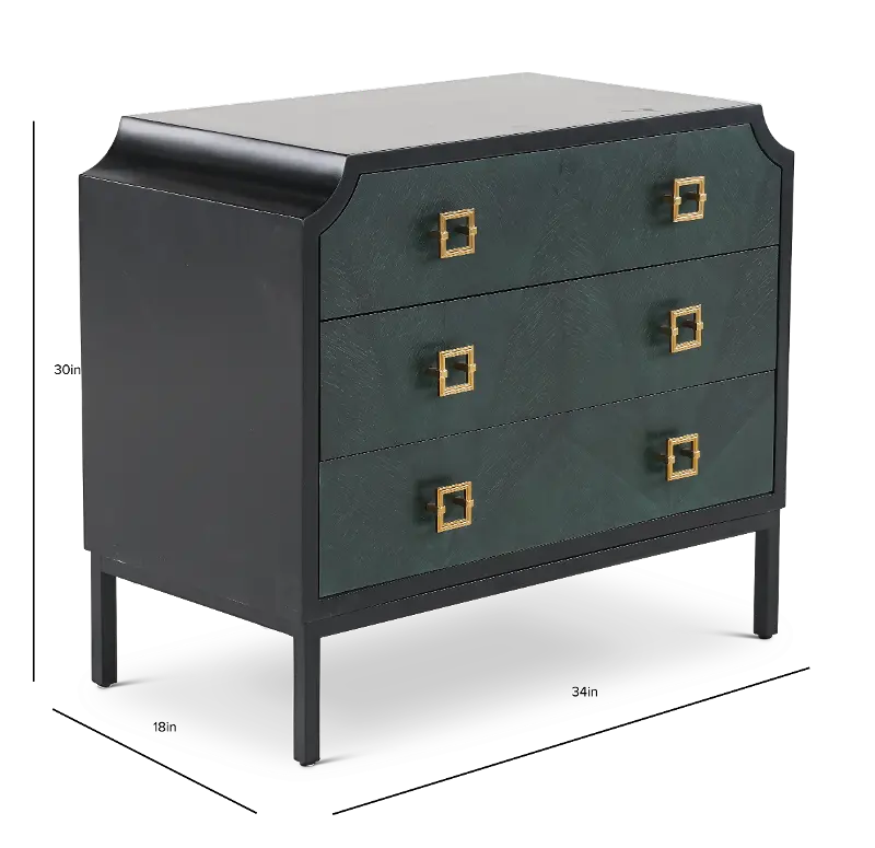 Gemma Blue 3 Drawer Chest | RC Willey