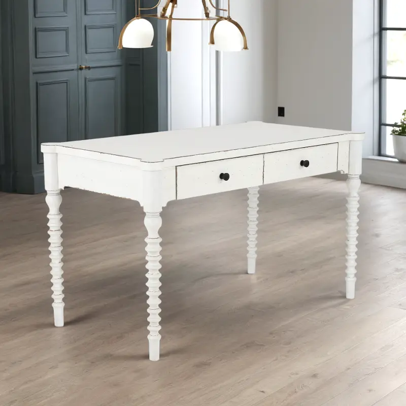Country Living White Bobbin Leg Writing Desk | RC Willey