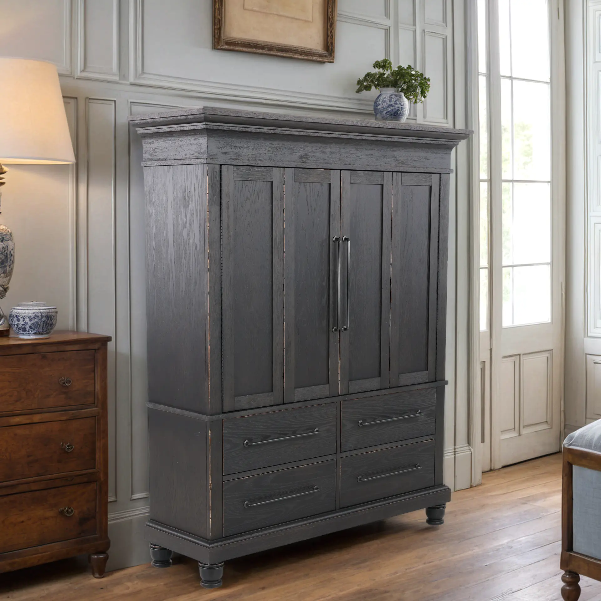 Country Kettle Black 2-Door Armoire | RC Willey