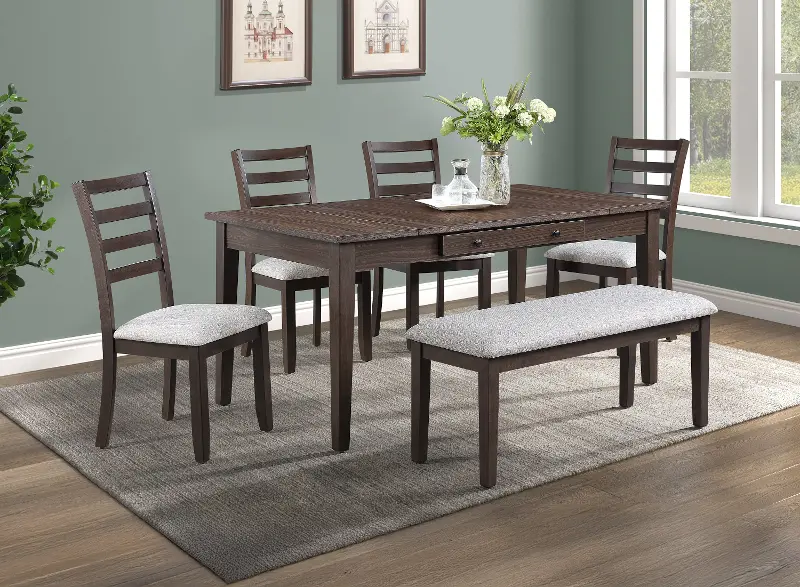 Wagner Brown 6 Piece Dining Set | RC Willey
