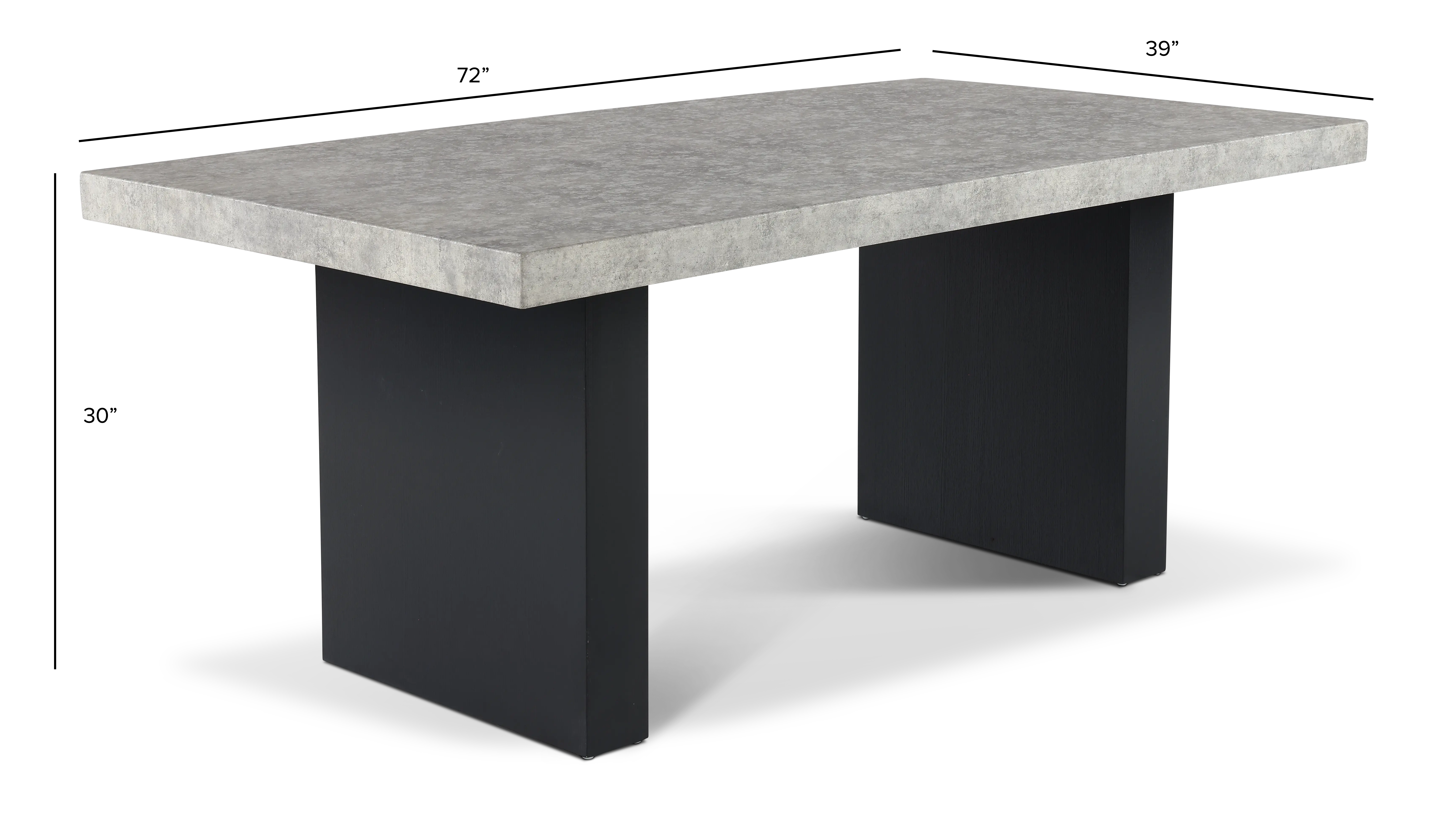 Sebastian Gray and Black Dining Table | RC Willey