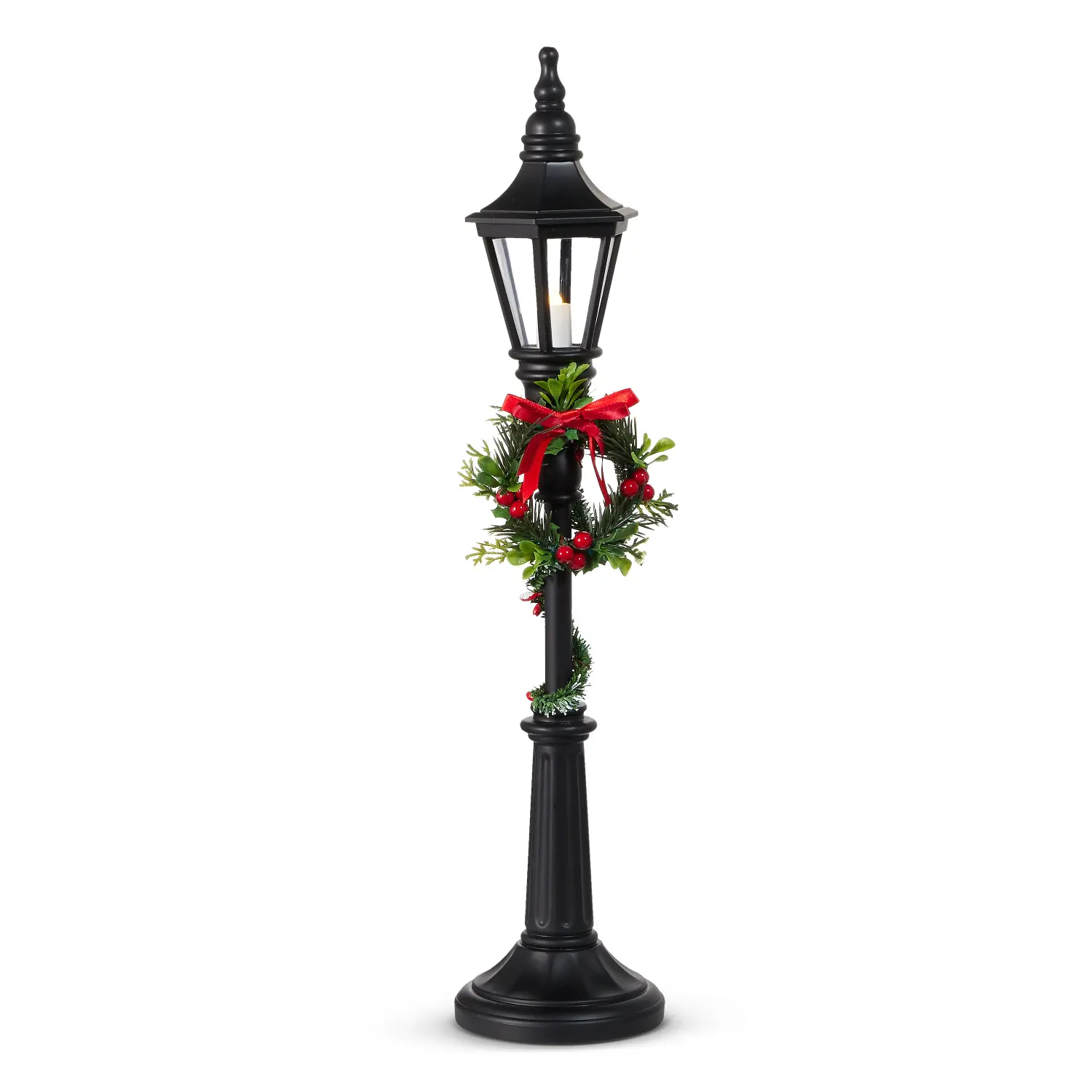 21" Lighted Black Lamp Post | RC Willey