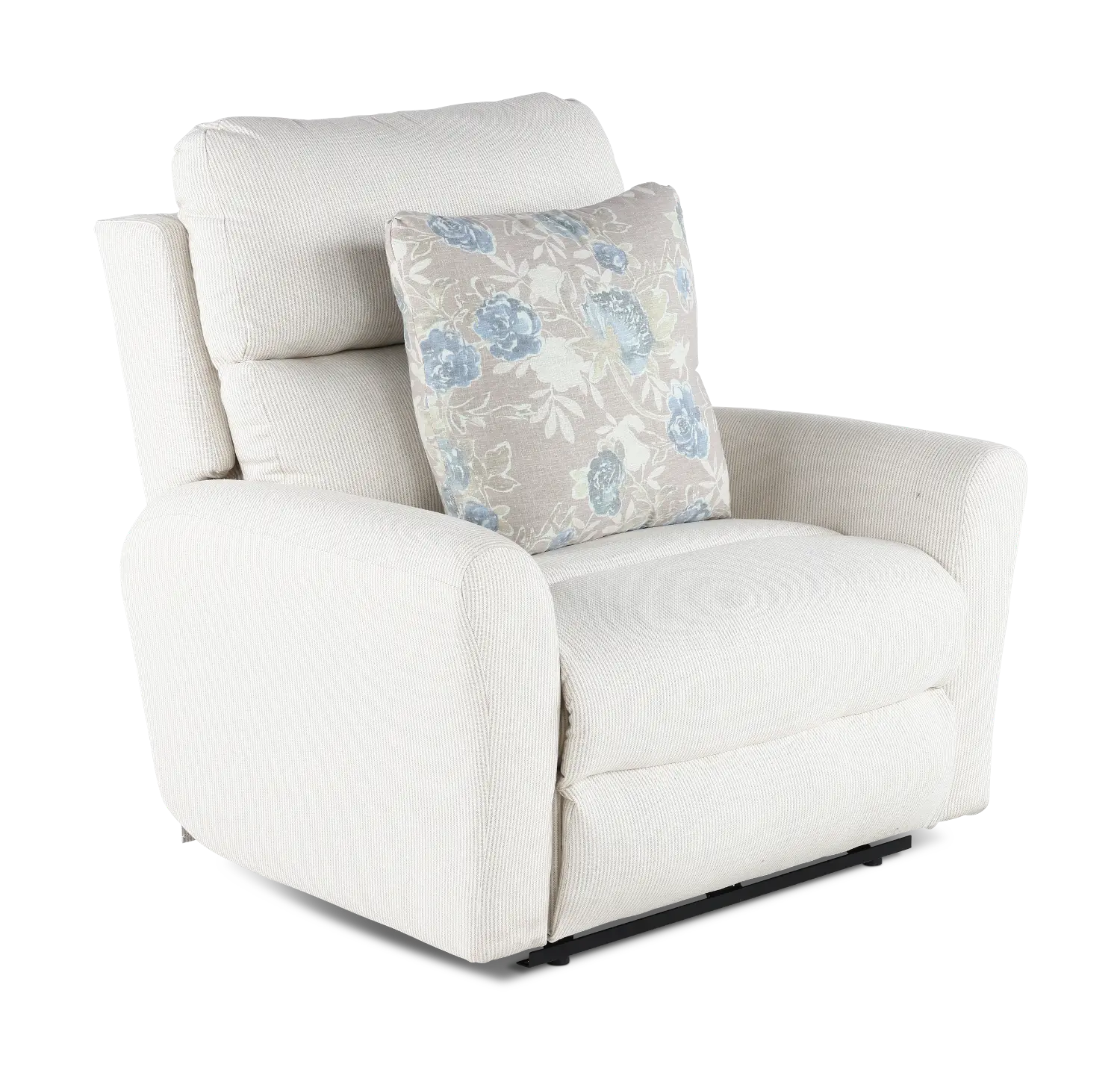Chappy Linen Cream Power Recliner | RC Willey