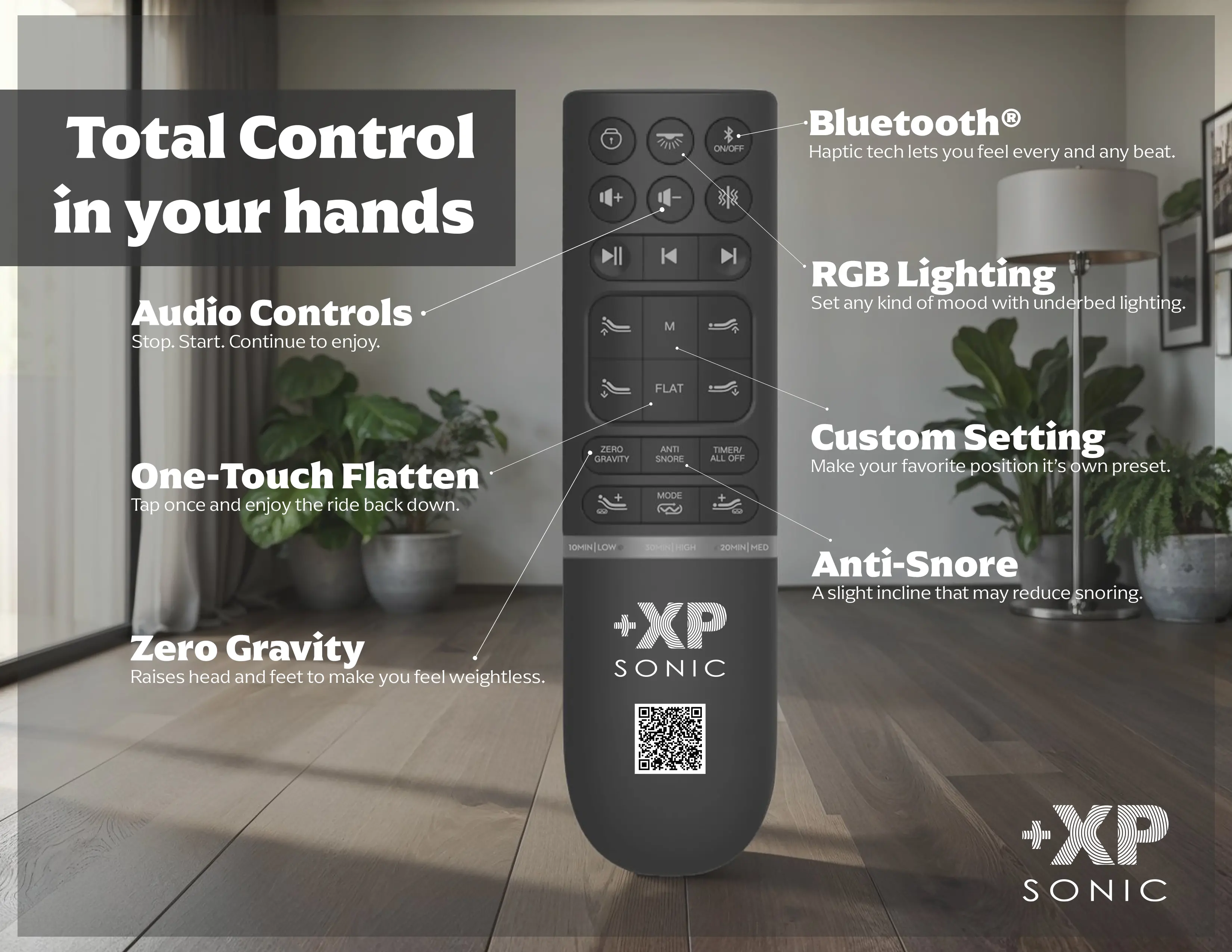 Legends +XP Sonic Split-Head King Adjustable Base | RC Willey