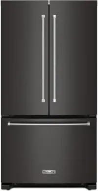 KitchenAid 20 Cu Ft French Door Refrigerator - Counter Depth Black ...