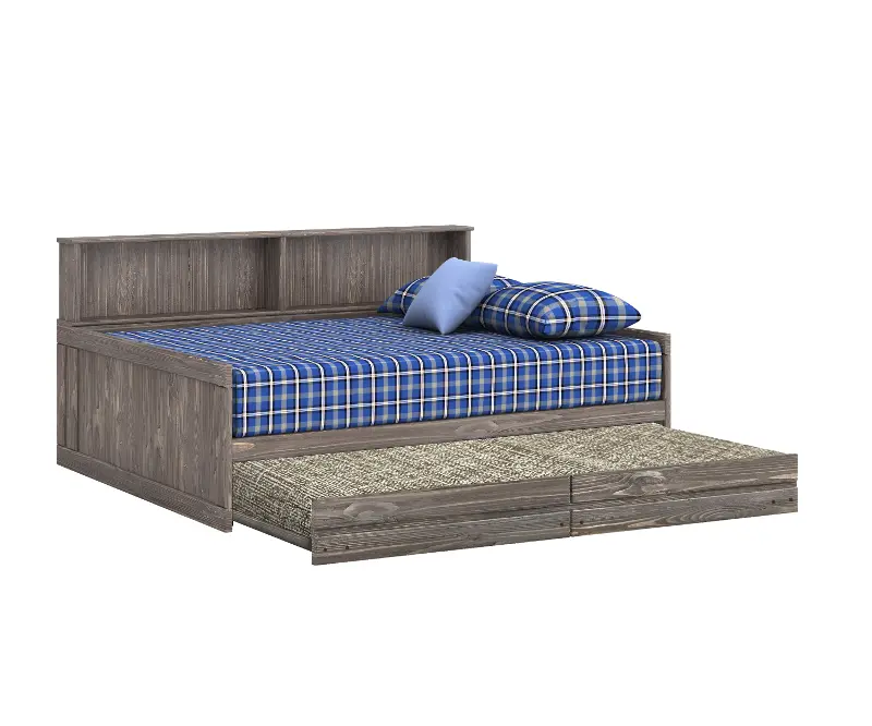 B-Two Jr. Roomsaver Driftwood Gray Full Trundle Bed | RC Willey