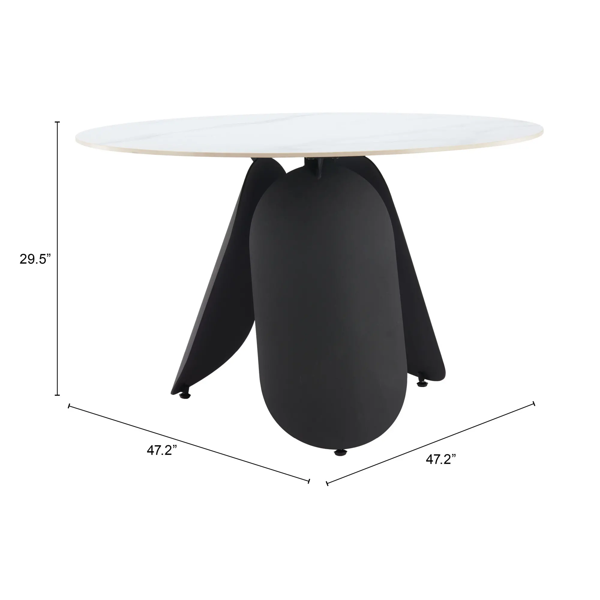 Talon White Marble Round Dining Table | RC Willey