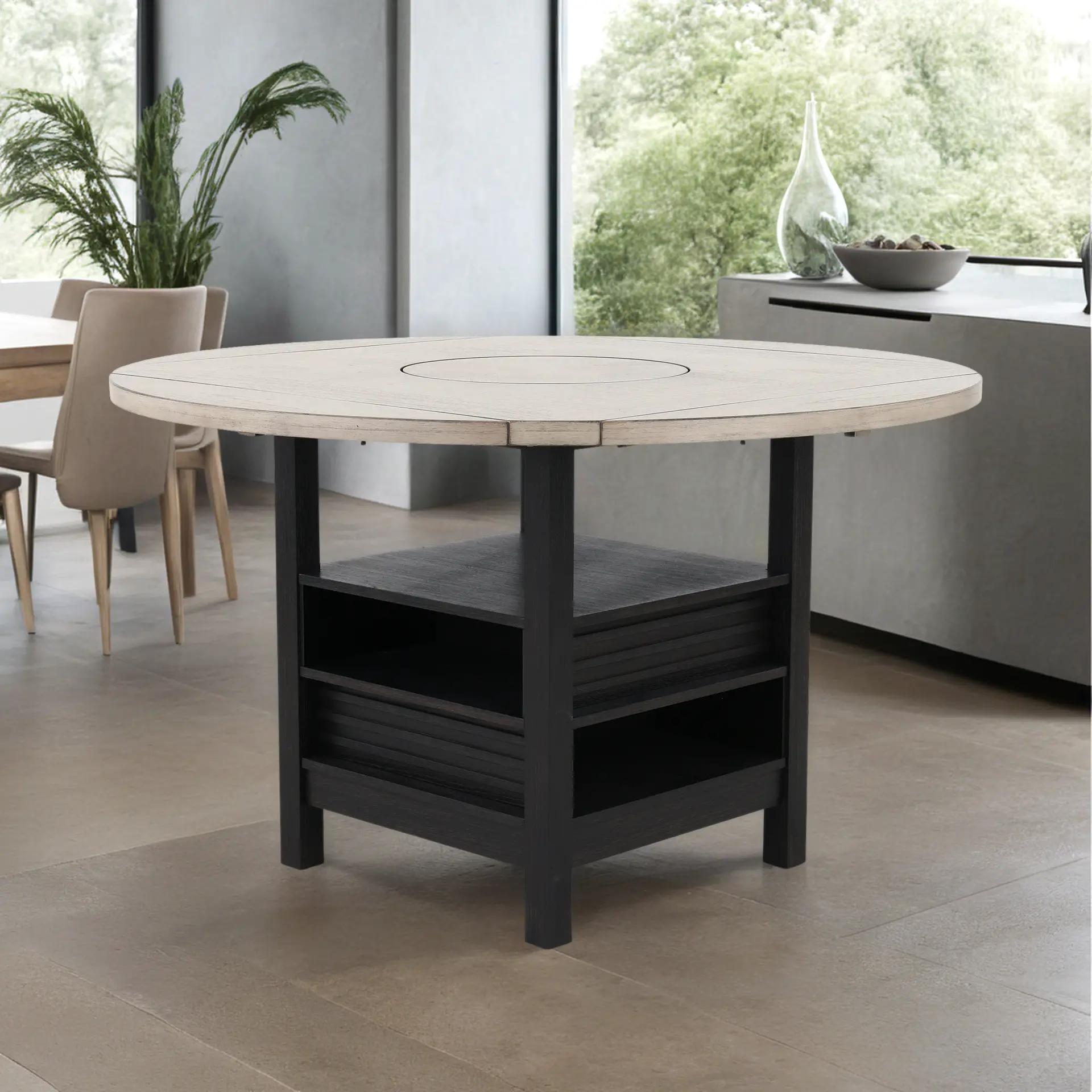 Cline Two-Tone Gray Counter Height Dining Table | RC Willey