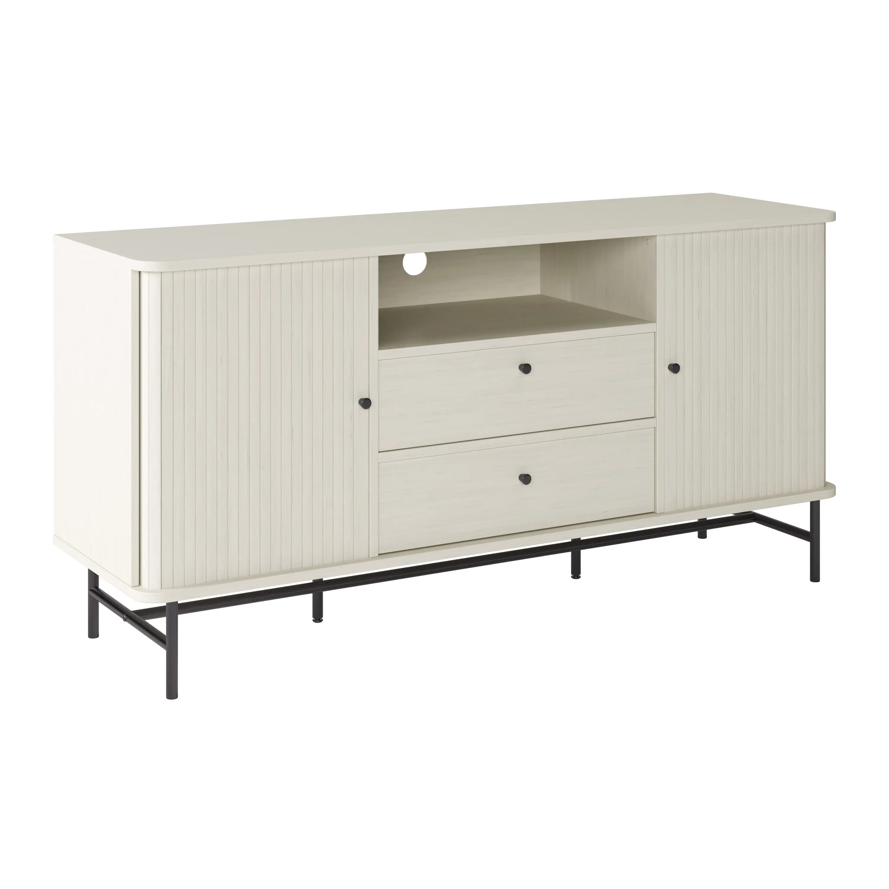 Hikari White Curved Sideboard Buffet | RC Willey
