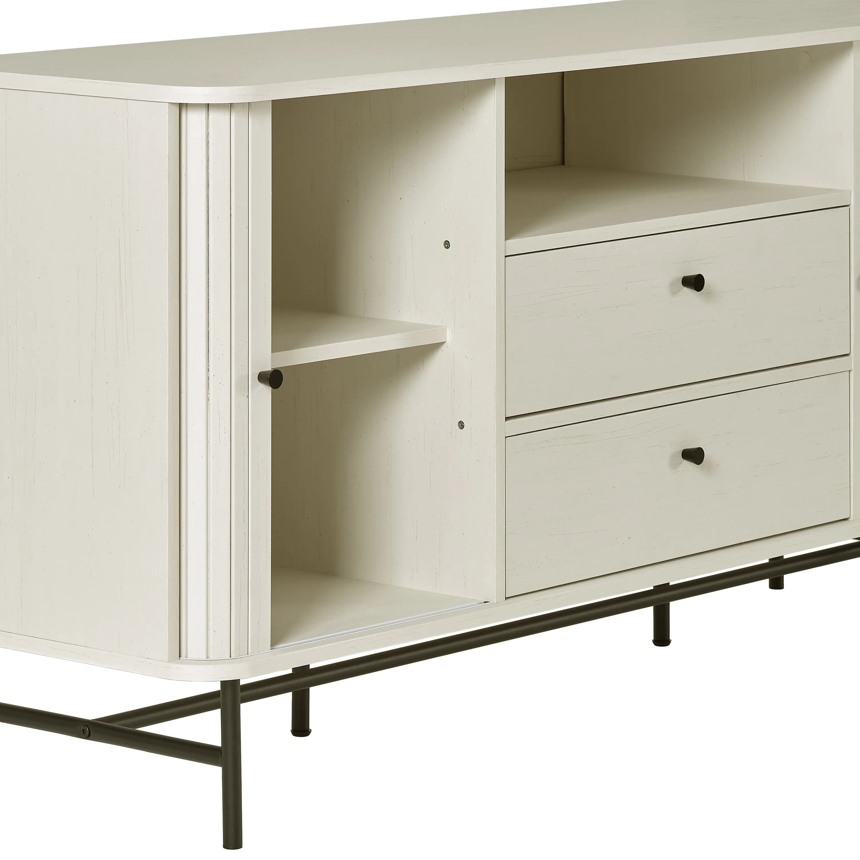 Hikari White Curved Sideboard Buffet | RC Willey