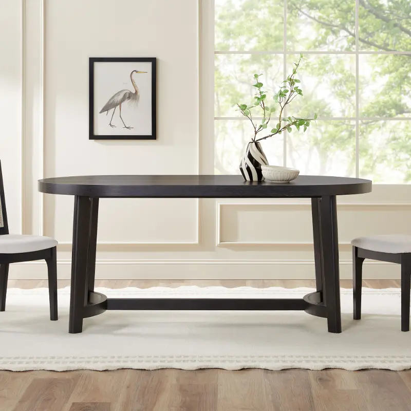 Nash Black Oval Dining Table | RC Willey