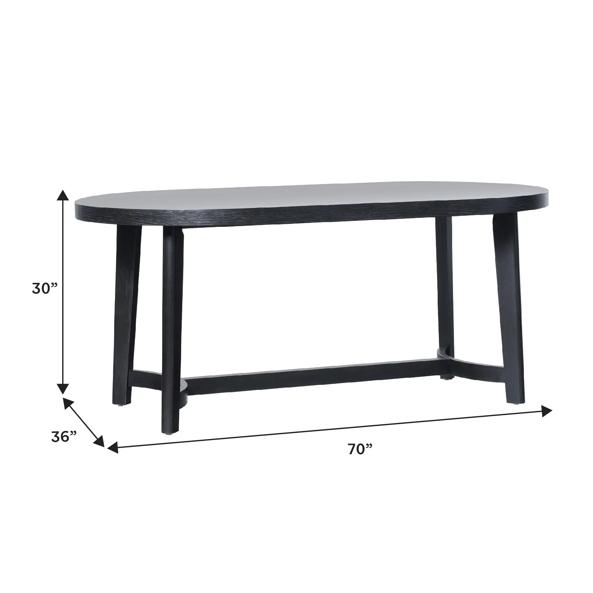 Nash Black Oval Dining Table | RC Willey