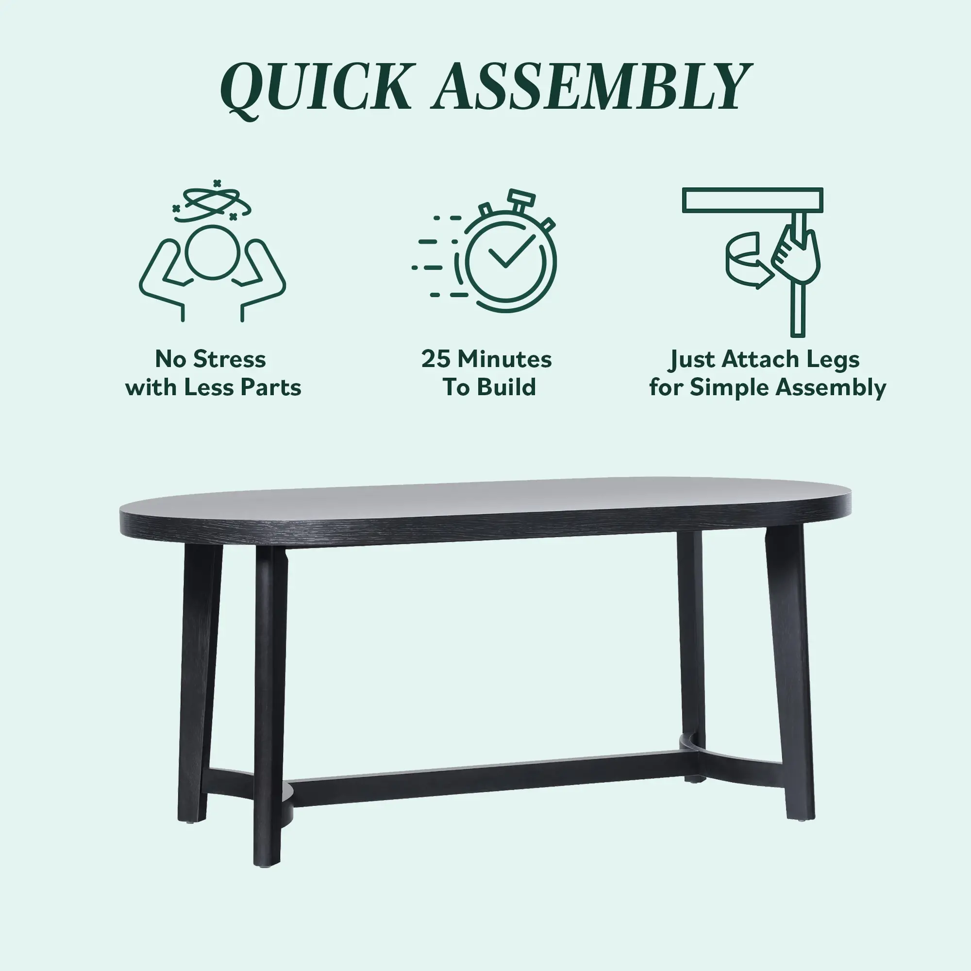 Nash Black Oval Dining Table | RC Willey