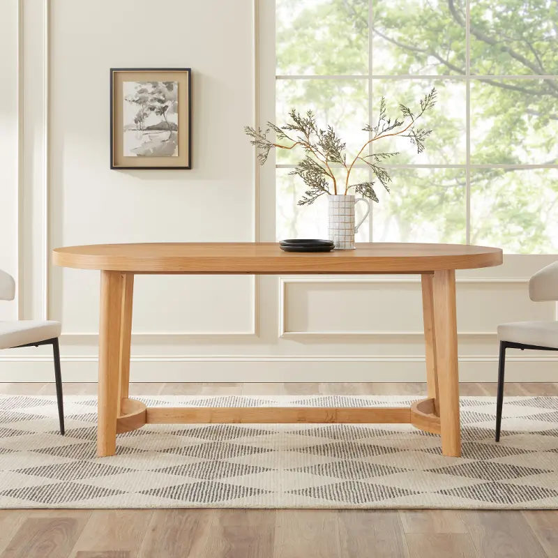 Nash Light Oak Oval Dining Table | RC Willey