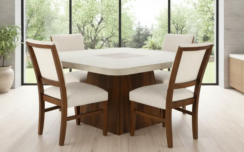 Wilton Medium Brown and Cream 5-Piece Dining Set | RC Willey