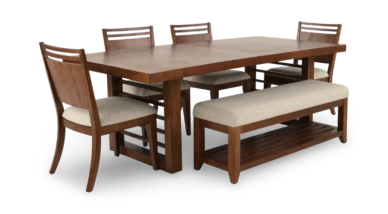 Shaker Lakes Dark Brown 6 Piece Dining Set | RC Willey