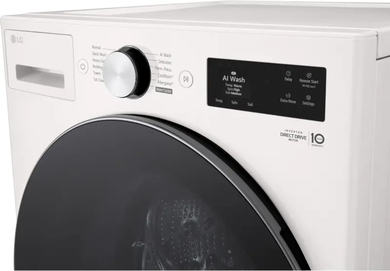 LG 5.0 cu. ft. Mega Capacity Smart Front Load Washer - Alpine White ...