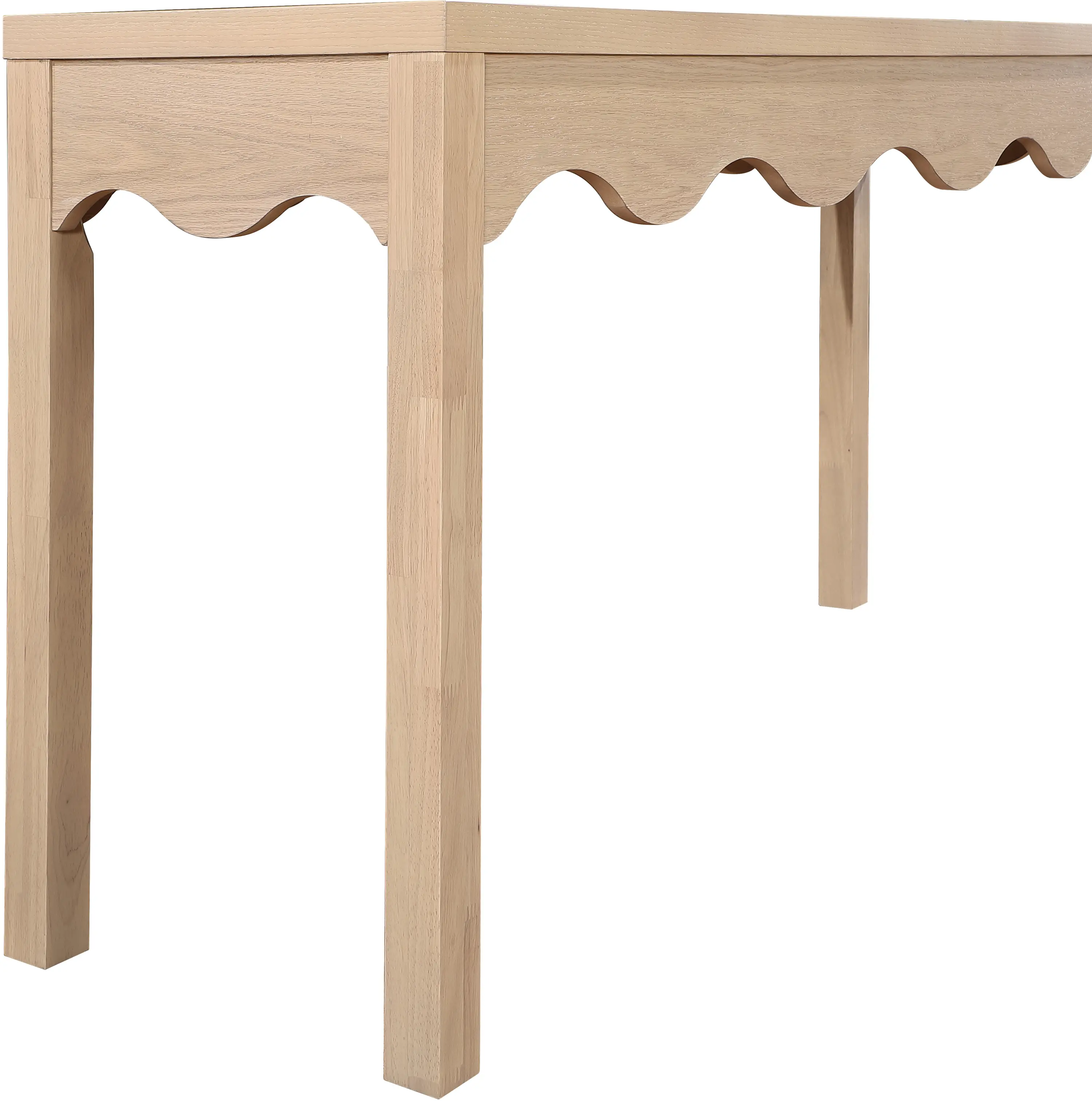 Fiora Natural Scalloped Console Table | RC Willey