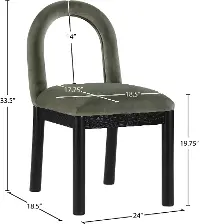 Conrad Green Velvet Upholstered Dining Chair | RC Willey
