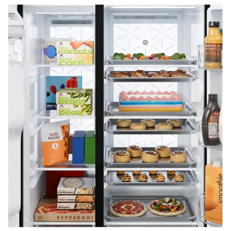 GE 27.9 Cu Ft SideBySide Refrigerator with ExtraTall InDoor Ice ...