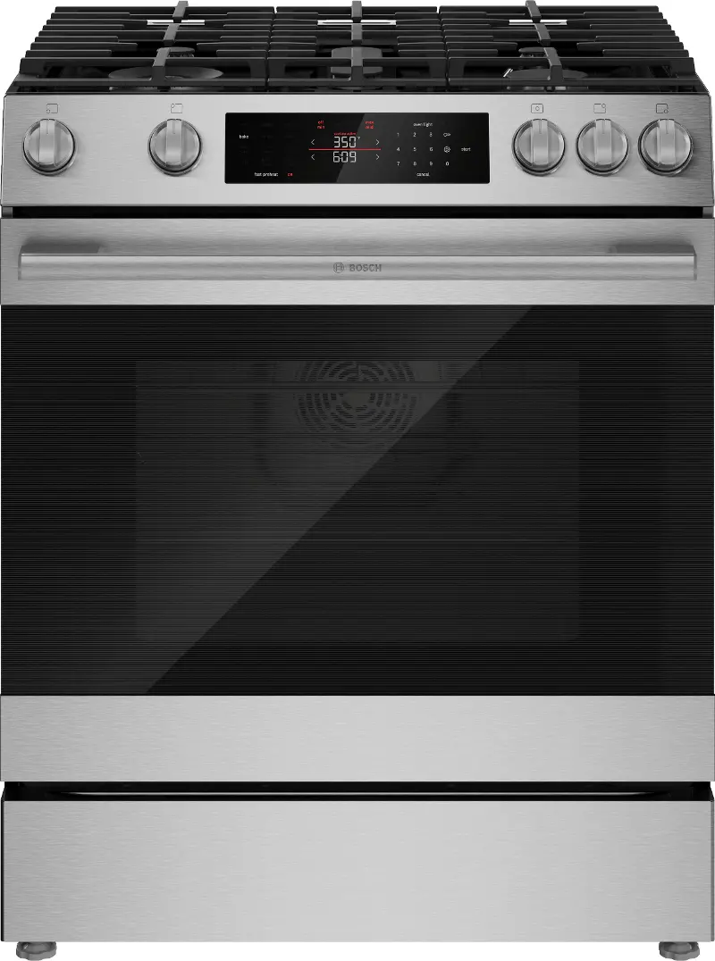 Bosch 300 Series 5.8 Cu Ft Gas Single Oven Range- Stainless Steel | RC ...