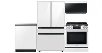 Samsung Bespoke 4 Piece Gas Appliance Package - White Glass | RC Willey