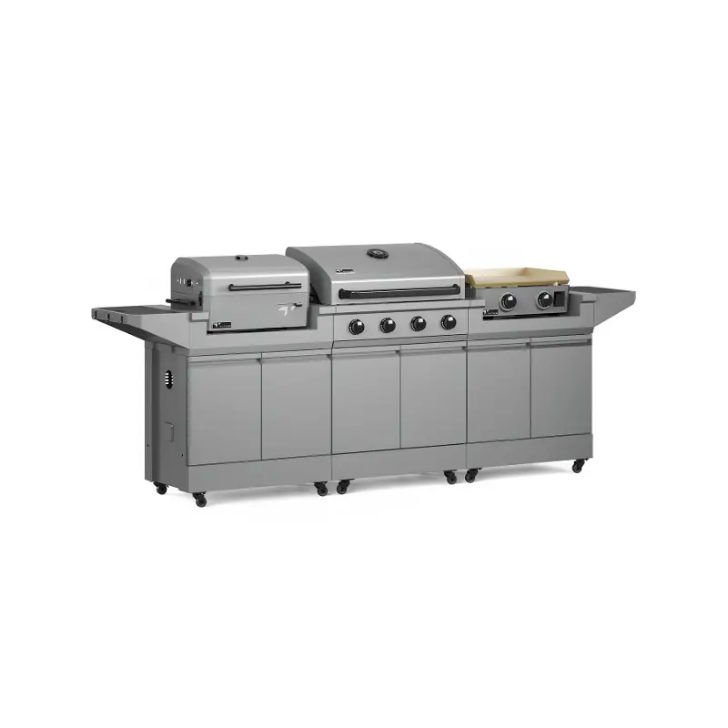 Tytus Modular Trio Grill with Gas Griddle and Charcoal Grill | RC Willey