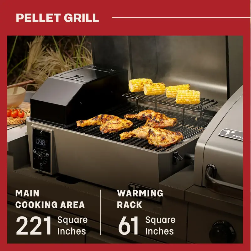 Tytus Modular Trio Grill with Gas Griddle and Pellet Smoker | RC Willey